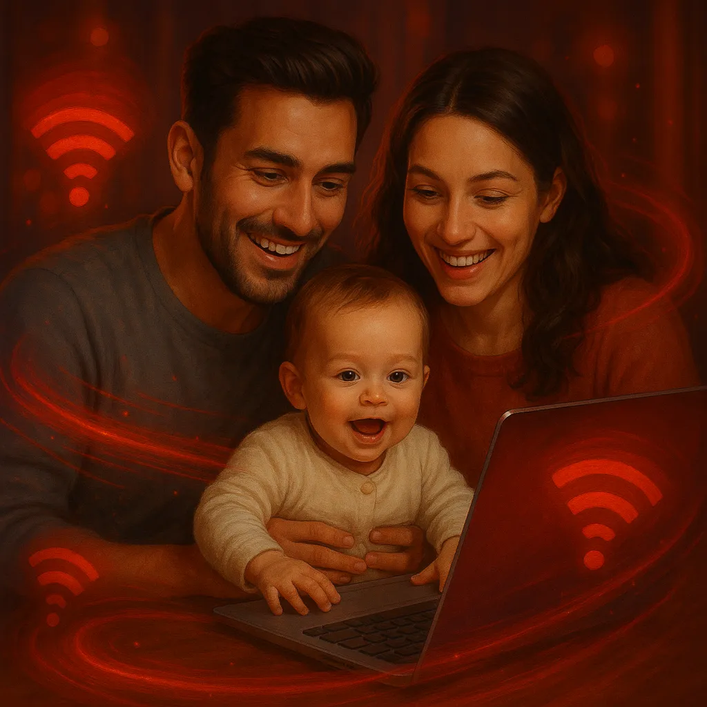 Person enjoying high-speed internet